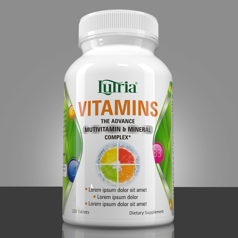 Multivitamin Bottle Label Design