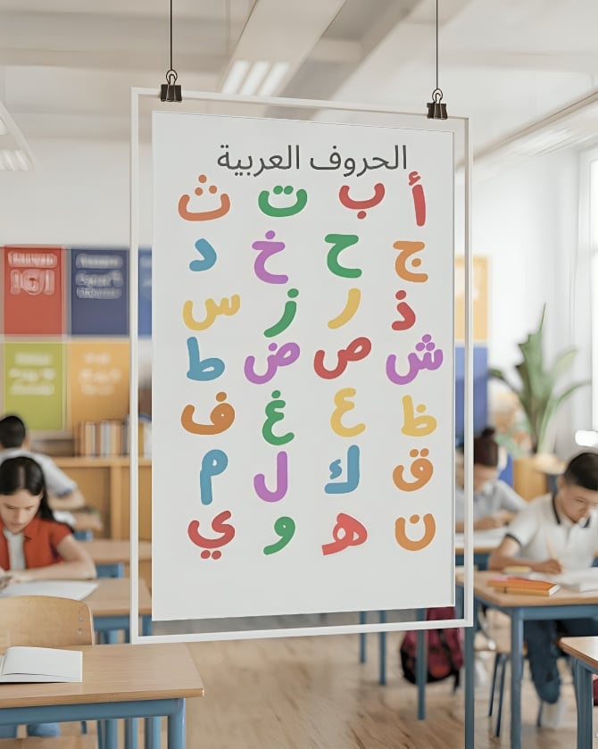 Colorful Arabic Alphabet Letters for Kids – Printable Learning Set (JPG ...
