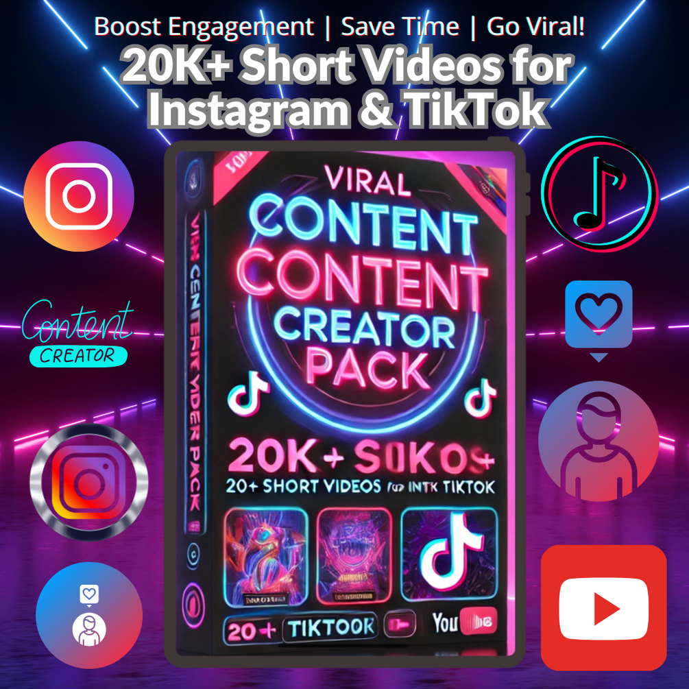 Viral Content Creator Pack – 20K+ Short Videos for Instagram & TikTok