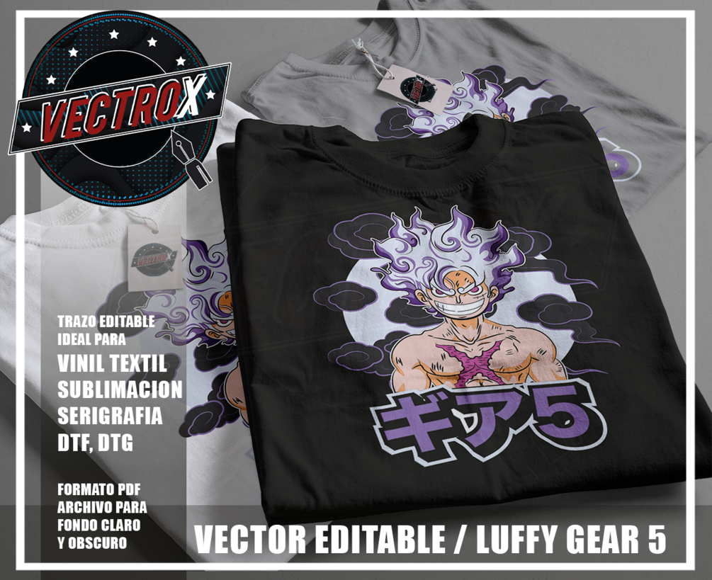 Vector Editable - Luffy Gear 5