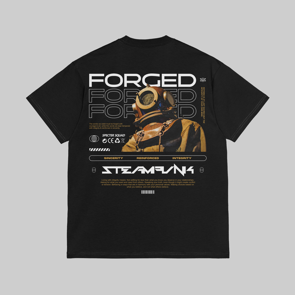 Premium FORGED Design Oversized T-Shirt Mockup