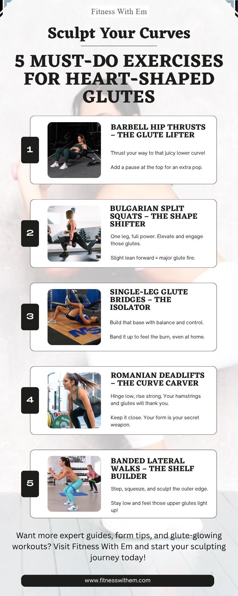 Sculpt Your Curves: 5 Must-Do Exercises for Heart-Shaped Glutes