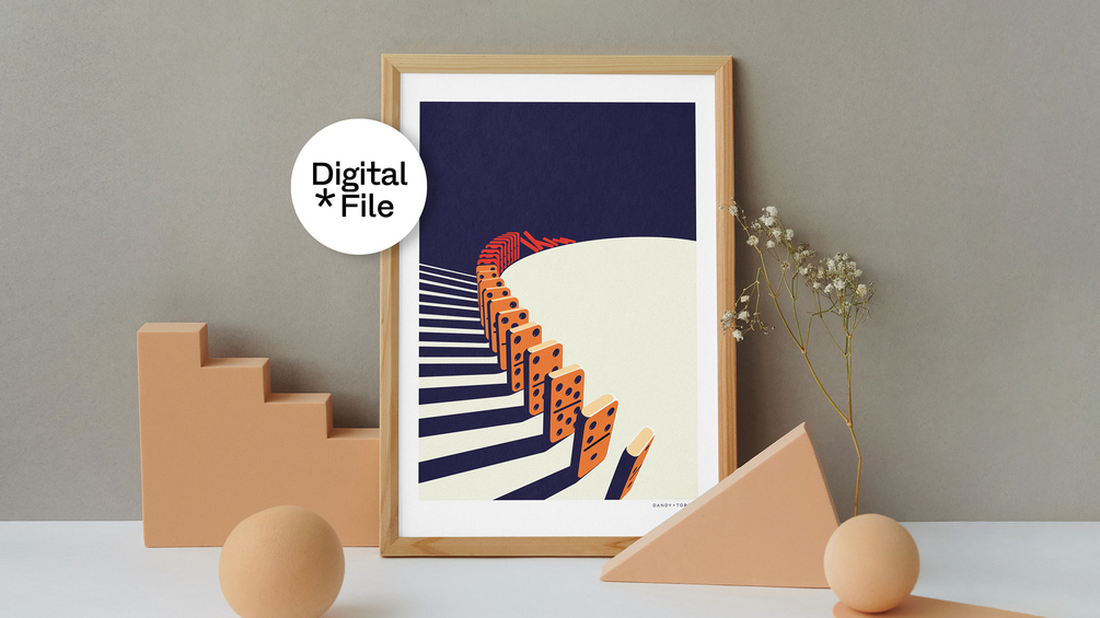 MODERN Printable Poster DOMINOES Wall Art