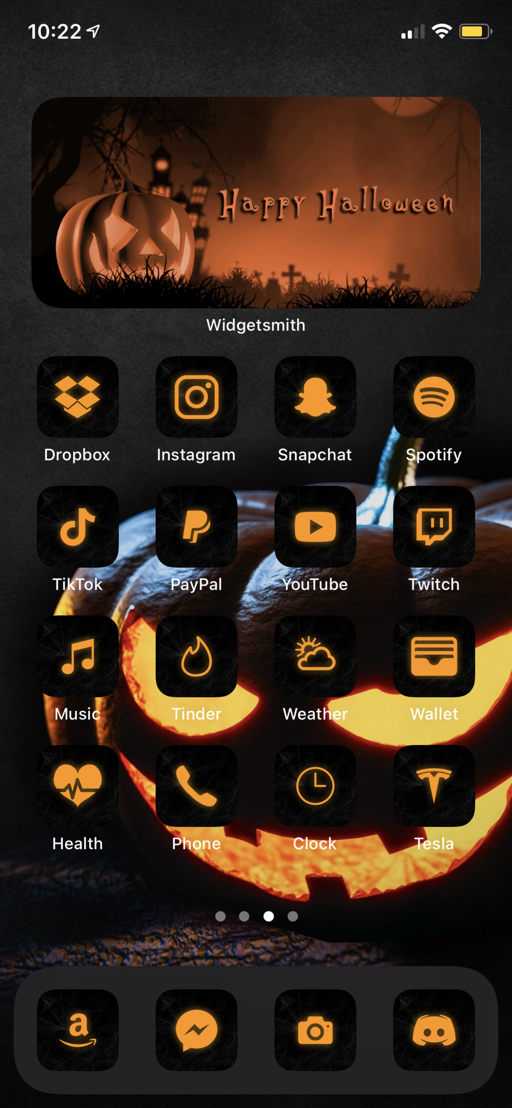 +100 Halloween iOS Icons Theme + 5 Backgrounds + 5 Widgets