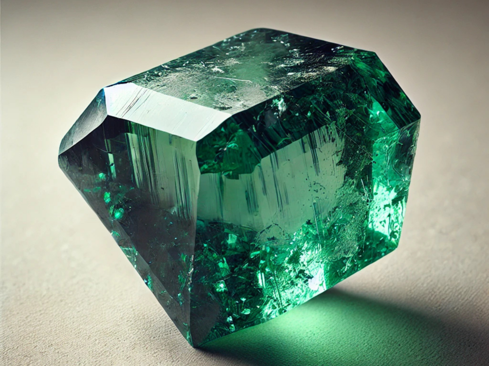 Uncut Emerald – High-Resolution, Realistic Digital Artwork