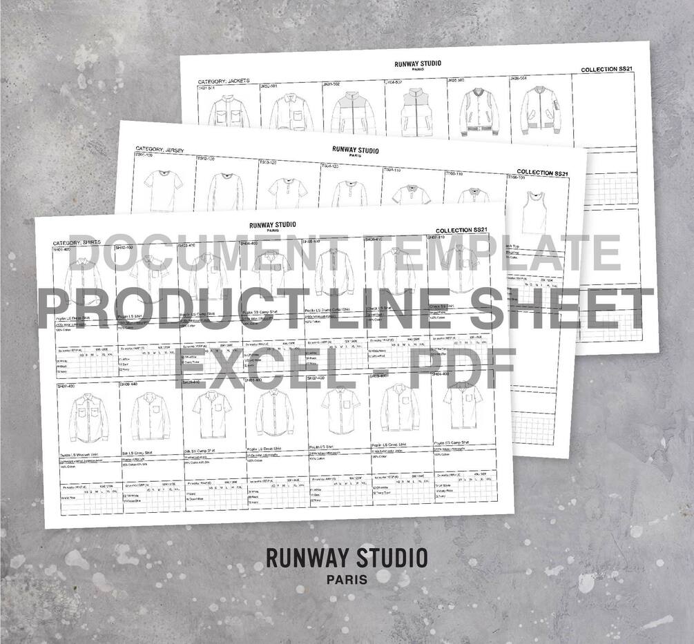 Product Line Sheet - Document Template