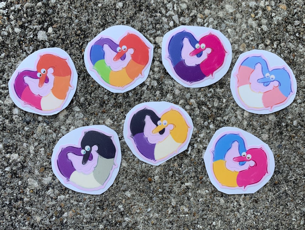 Worm on a String Pride Sticker