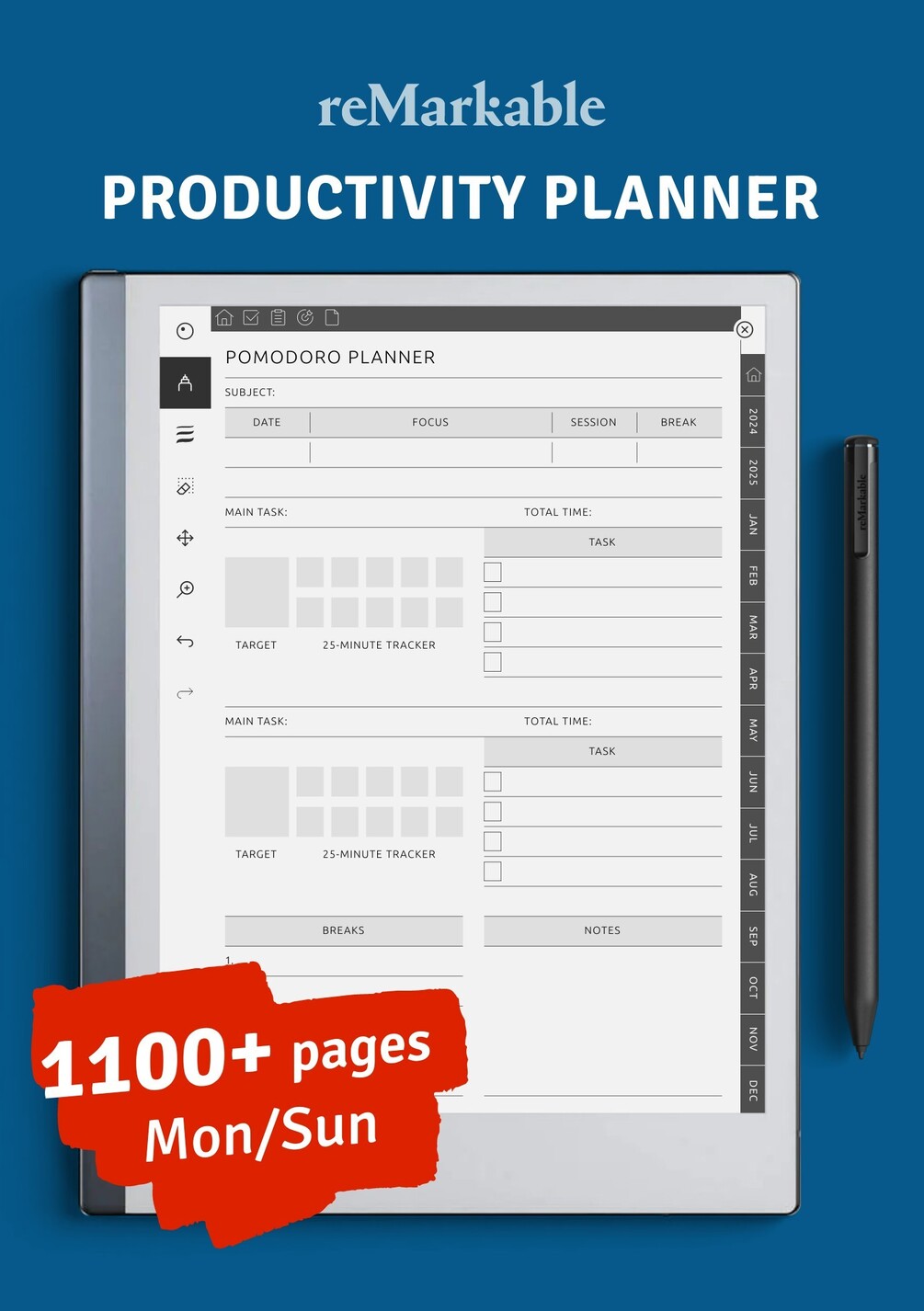 reMarkable productivity templates – reMarkable templates highly sought ...