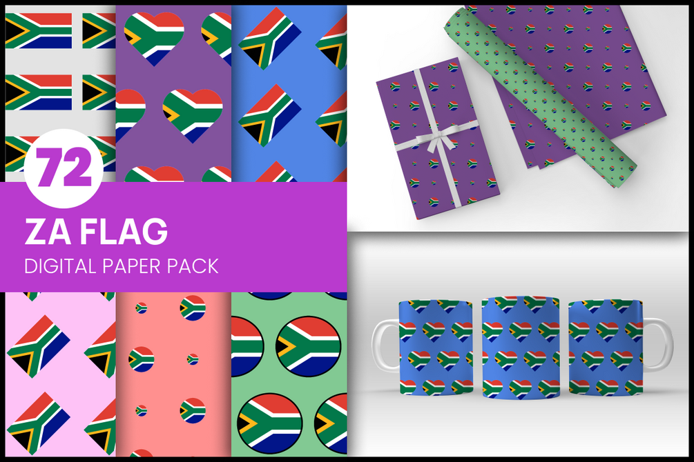 ZA Flag Seamless Patterns