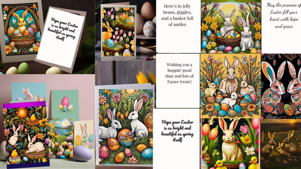 Easter Joy Printable Card & Art Set – 20 Tribal-Inspired Spring Designs