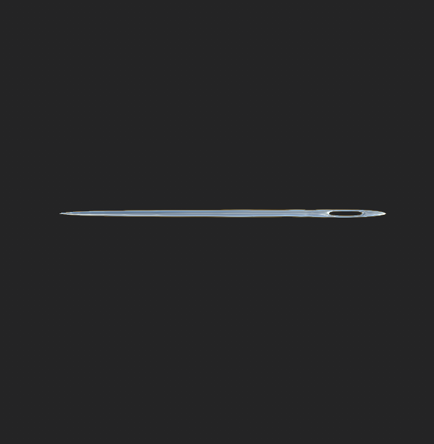 Metal Sewing Needle 3D Model