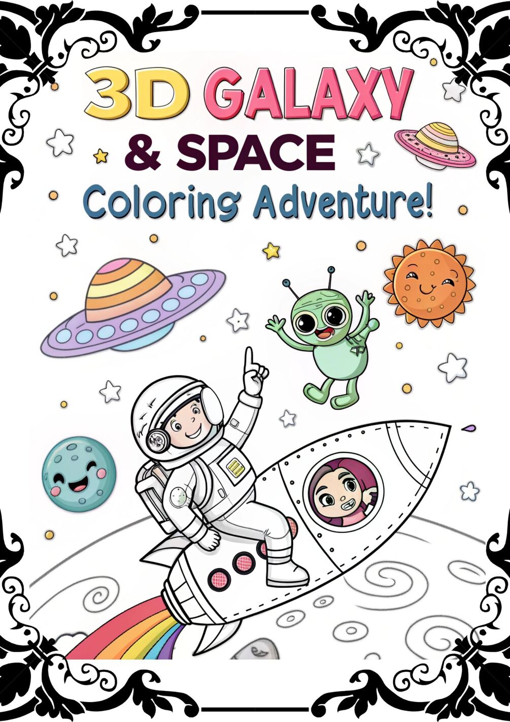 3D GALAXY AND SPACE COLORING