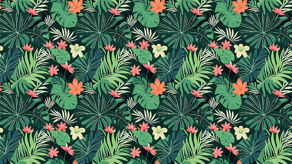 Tropical Jungle Seamless Pattern 06