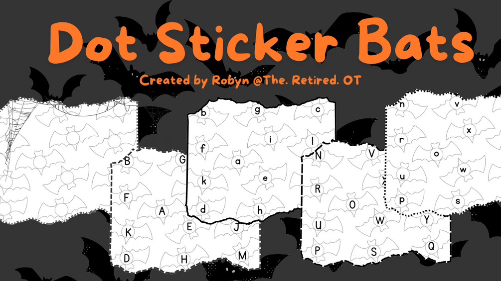 Dot Sticker Bats (Blank & Alphabet)