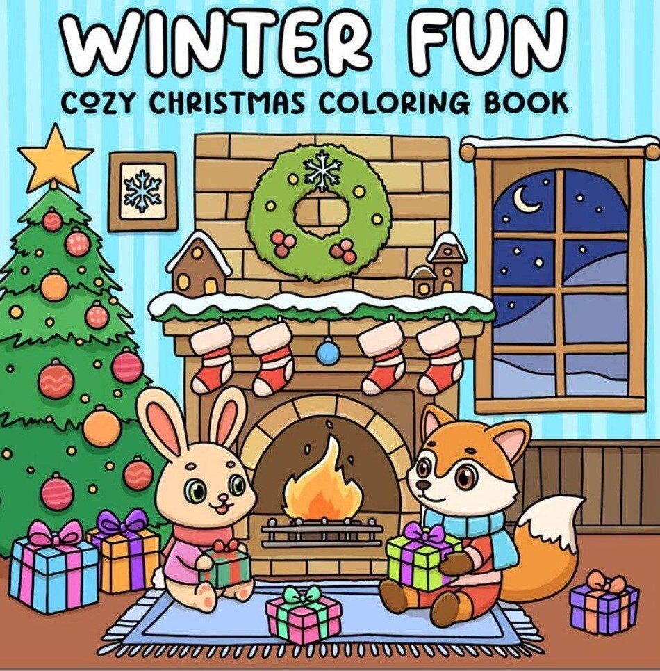 Winter Fun Cozy Christmas Coloring Book