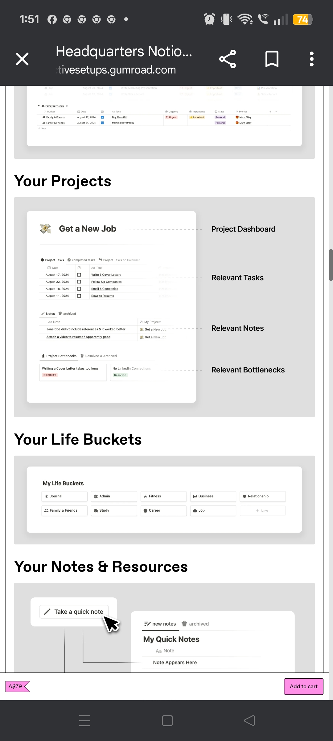 🧠 Headquarters - The Ultimate Second Brain Notion Template
