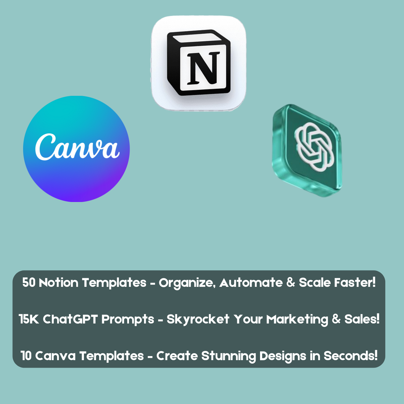 ChatGPT, Notion & Canva Mastery Pack