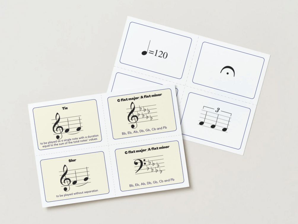 DIY Piano Music Theory Literacy Flashcard Printables