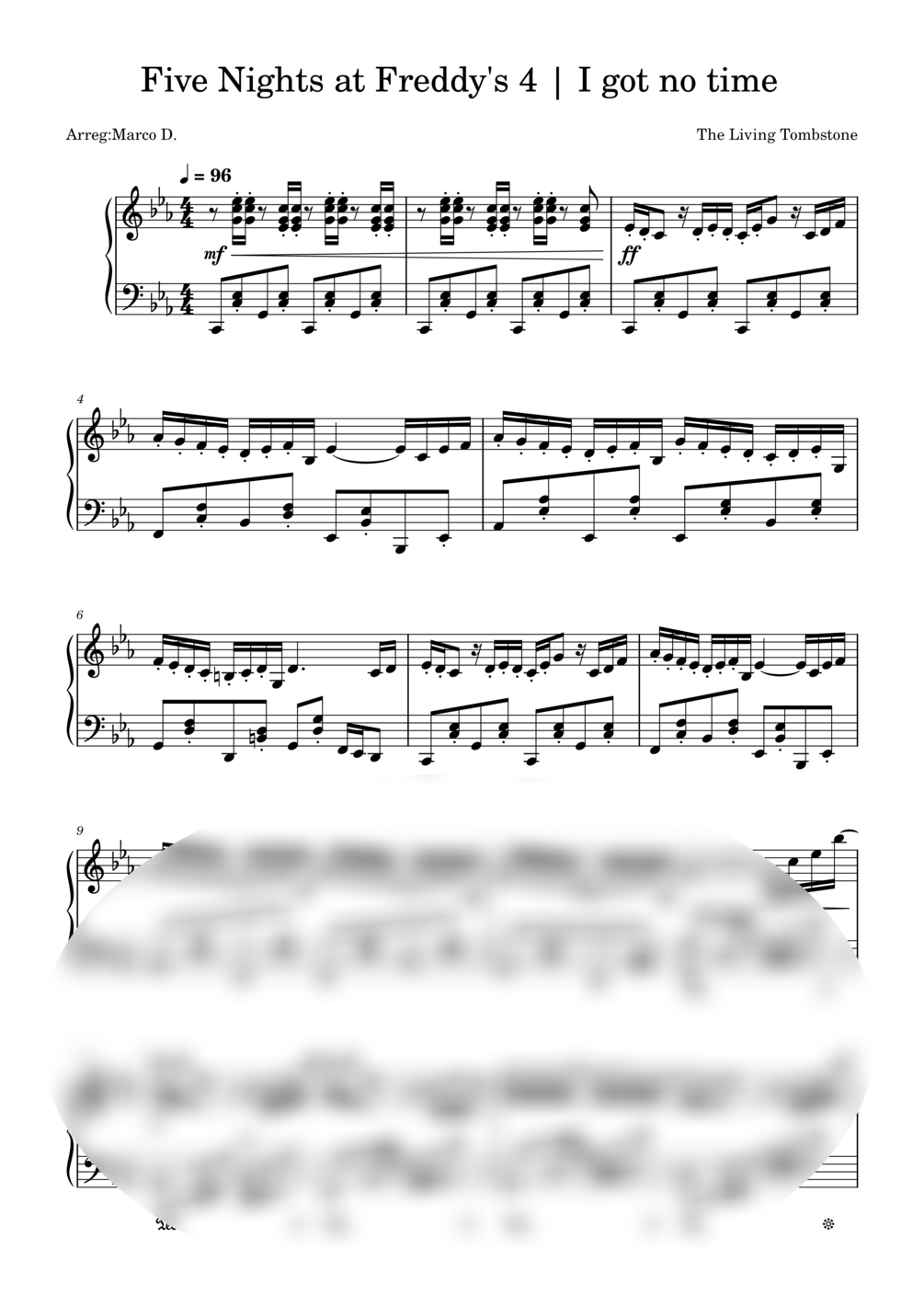 Five Nights at Freddy's 4 | I got no time SHEET + MIDI