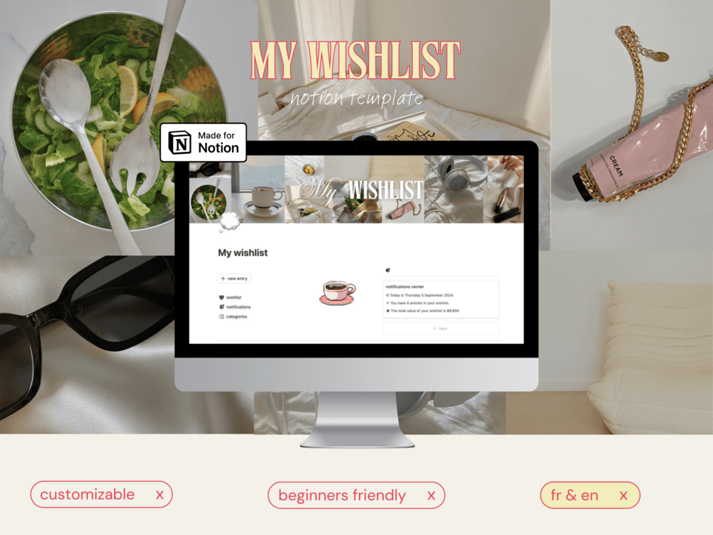 My wishlist - Notion template