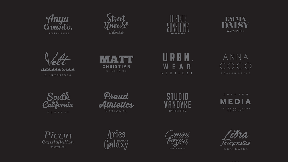 Typography Logos (retro style)