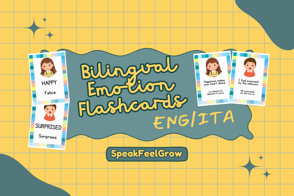 Bilingual Emotion Flashcards – Learn Emotions in English & Italian ...