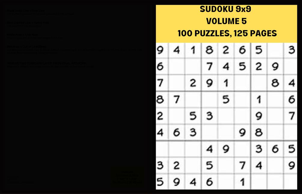 SUDOKU 9x9 VOLUME 5 : 100 PUZZLES