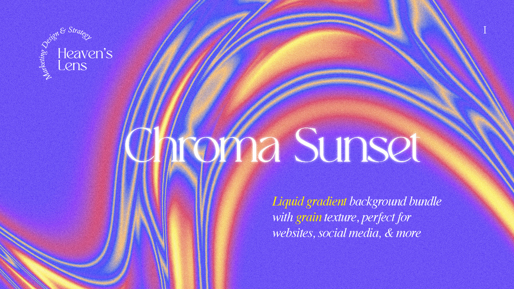 Abstract Liquid Chromatic Gradient Backgrounds