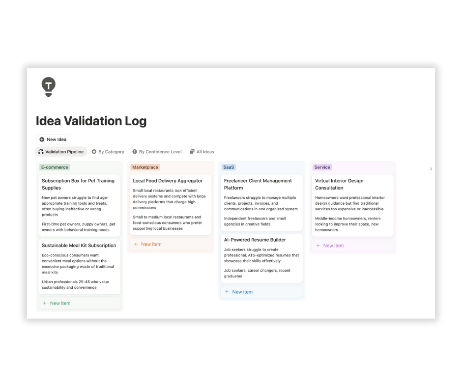 Idea Validation Log