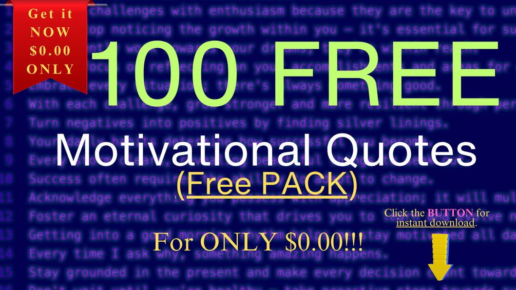 100 Free Motivational Quotes