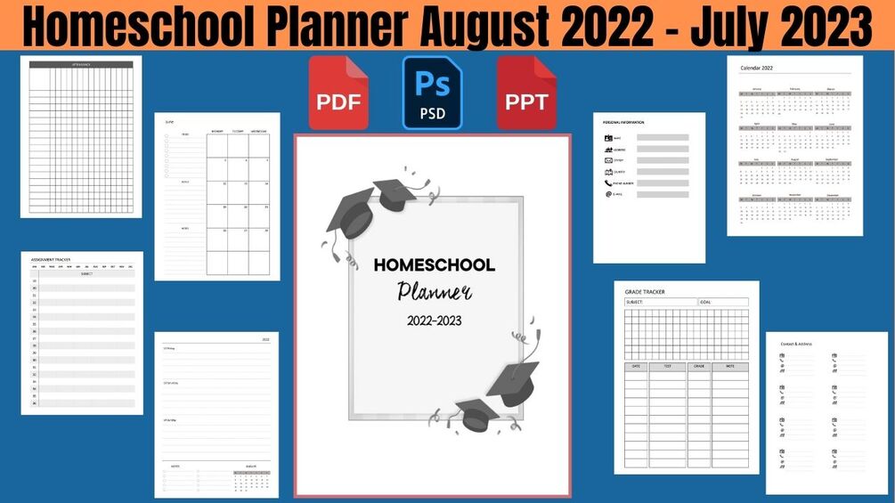 Homeschool Planner August 2022 - July 2023
