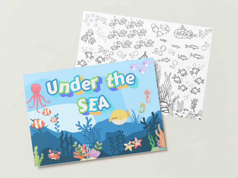 Under the Sea Color Me Book for Kids