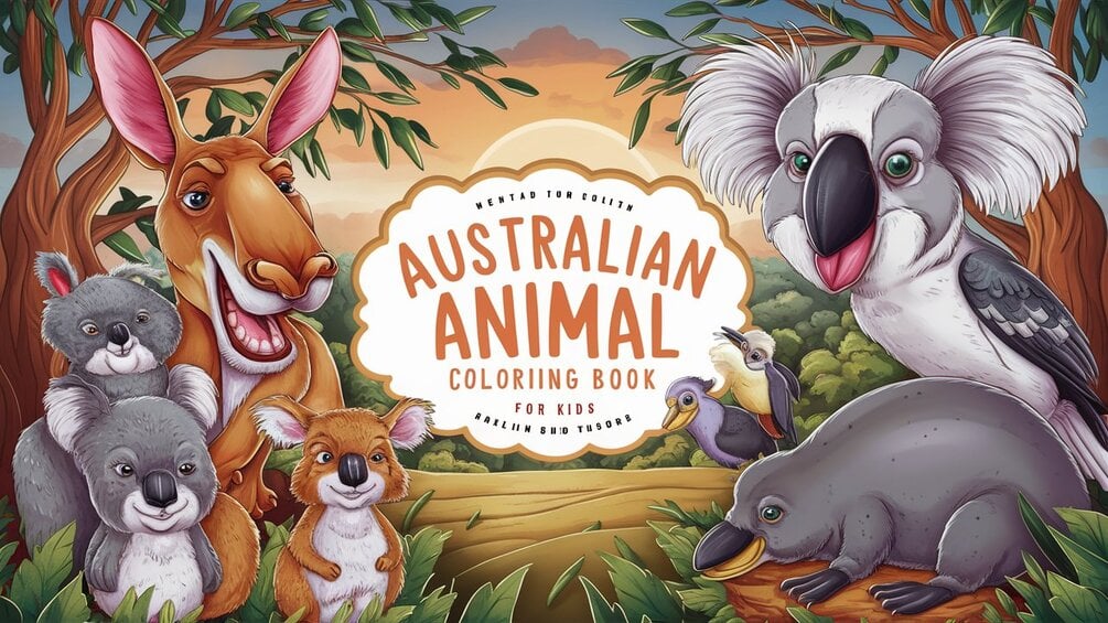 AUSTRALIAN ANIMALS COLORING BOOK
