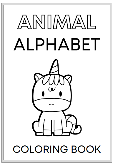 Animals Alphabet Tracing and Coloring Book