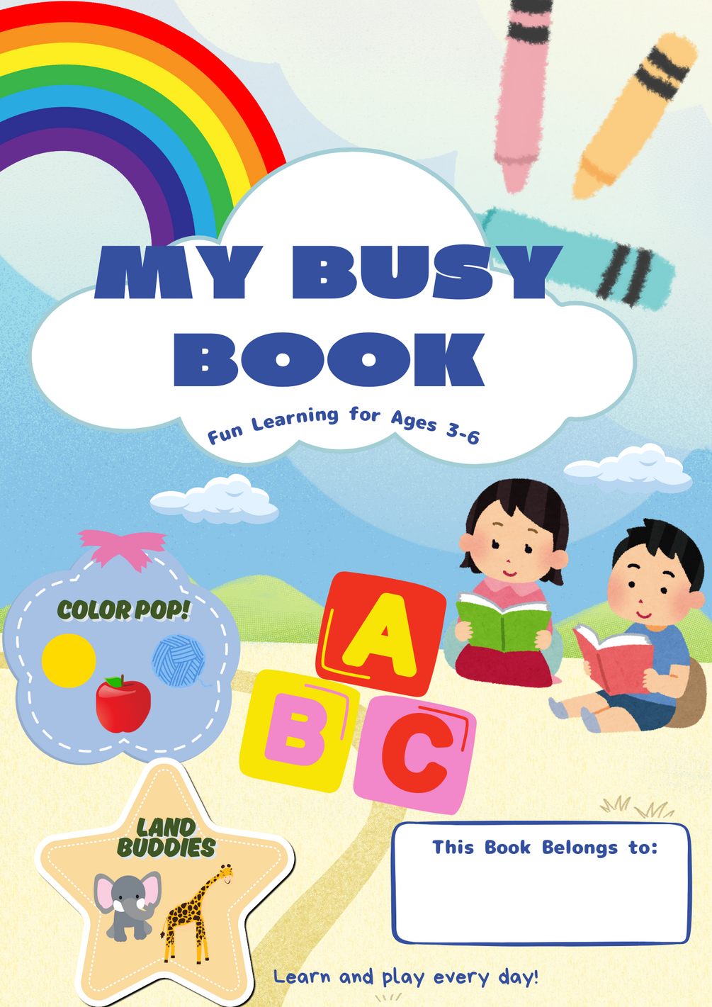 Interactive Busy Book for Ages 3-6 | Print at Home Learning Fun