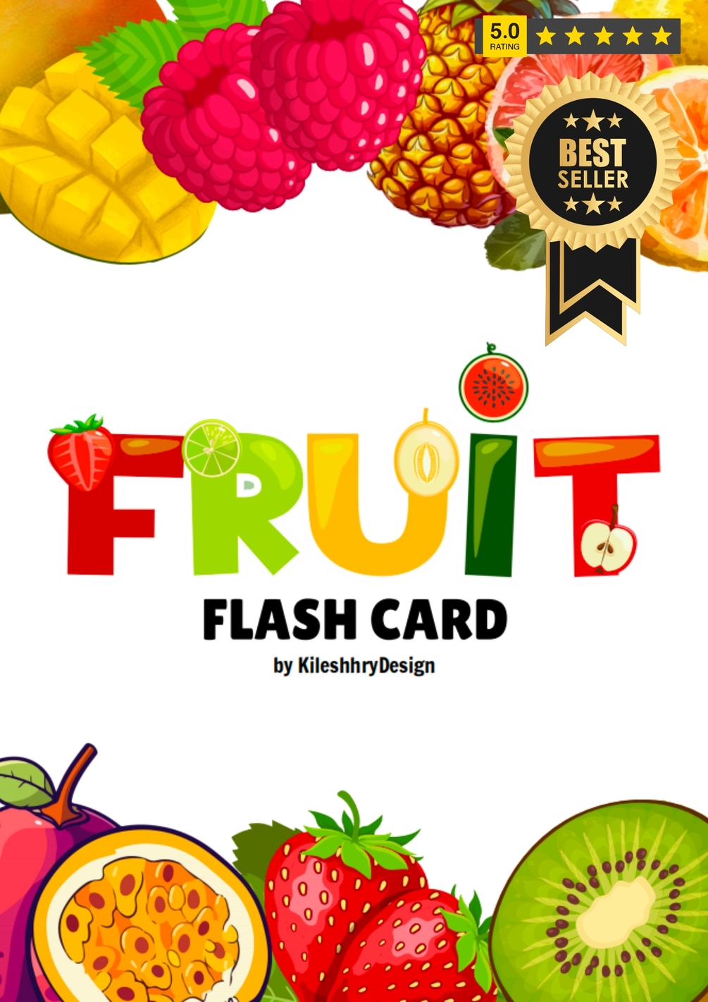 A–Z Fruit Flashcards for Kids | 27 Colorful Alphabet Cards