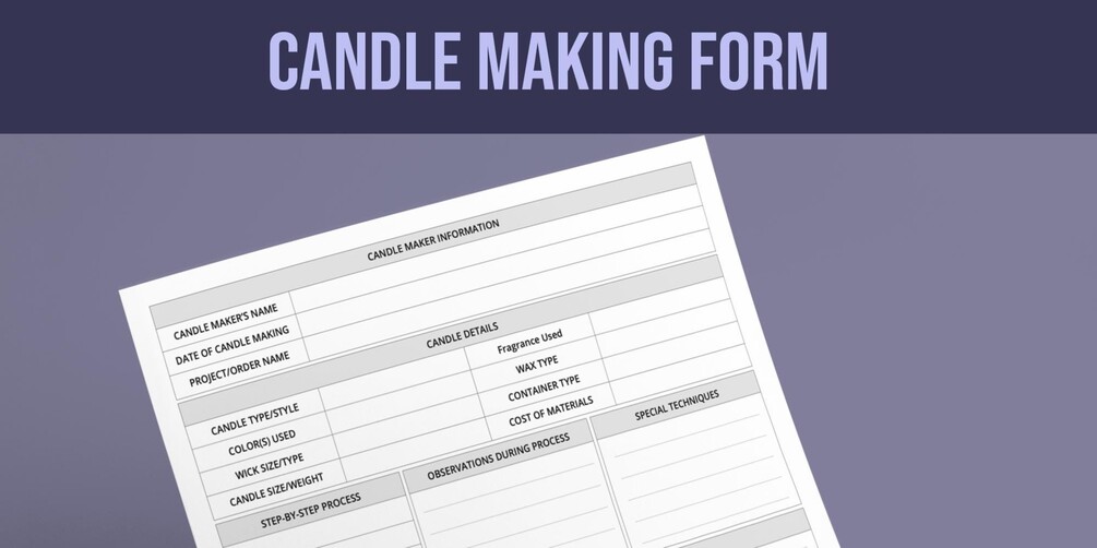 Candle Making Form