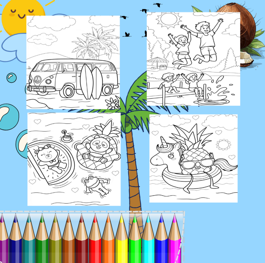 The Sunny Day: Cute & Comfy Coloring Book for Adults and Teens (Bright ...
