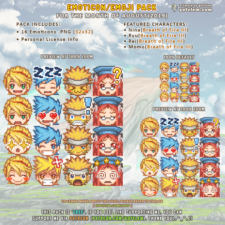 Emoticons/Emoji Pack [AUGUST - 2019]