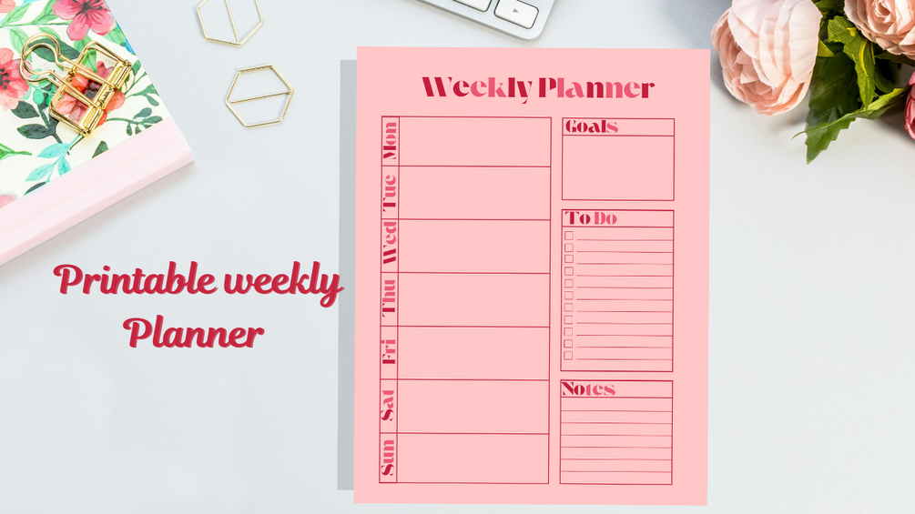 Digital Weekly Planner | Vertical Orientation | Monday to Sunday ...