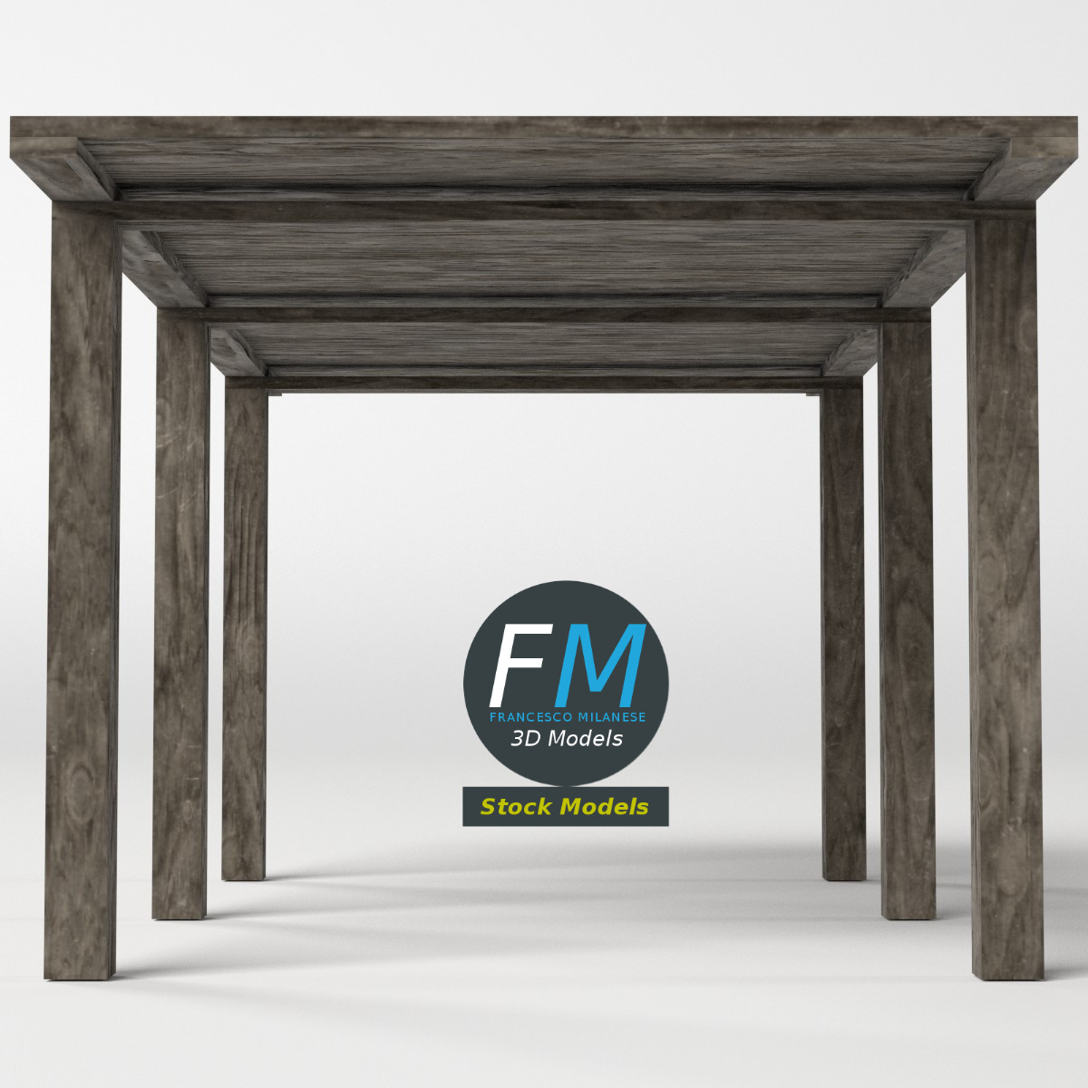 3D MODEL - Wooden pier module