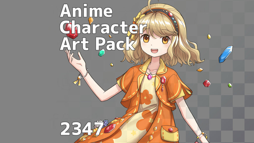 Anime Character Art Pack: 2347 - 6 Expressions | Image: Girl, child ...