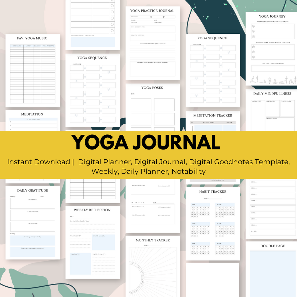 Yoga Journal | Groovy Planner, Goodnotes Stickers, Goodnotes Template ...