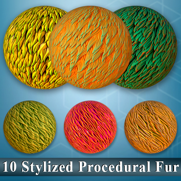 10 Stylized Procedural Fur