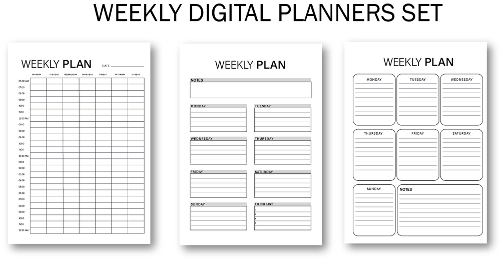 Personal Printable Weekly Planners Bundle