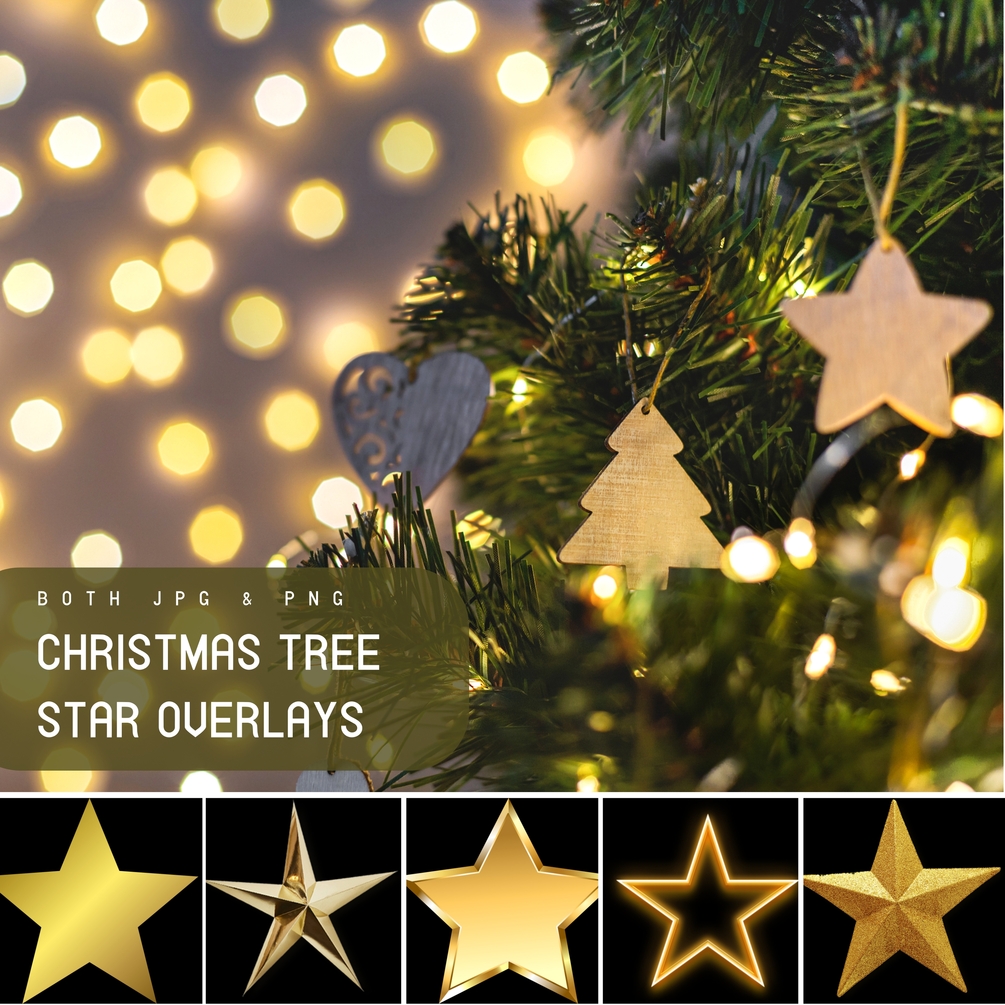 Christmas Tree Star Overlays