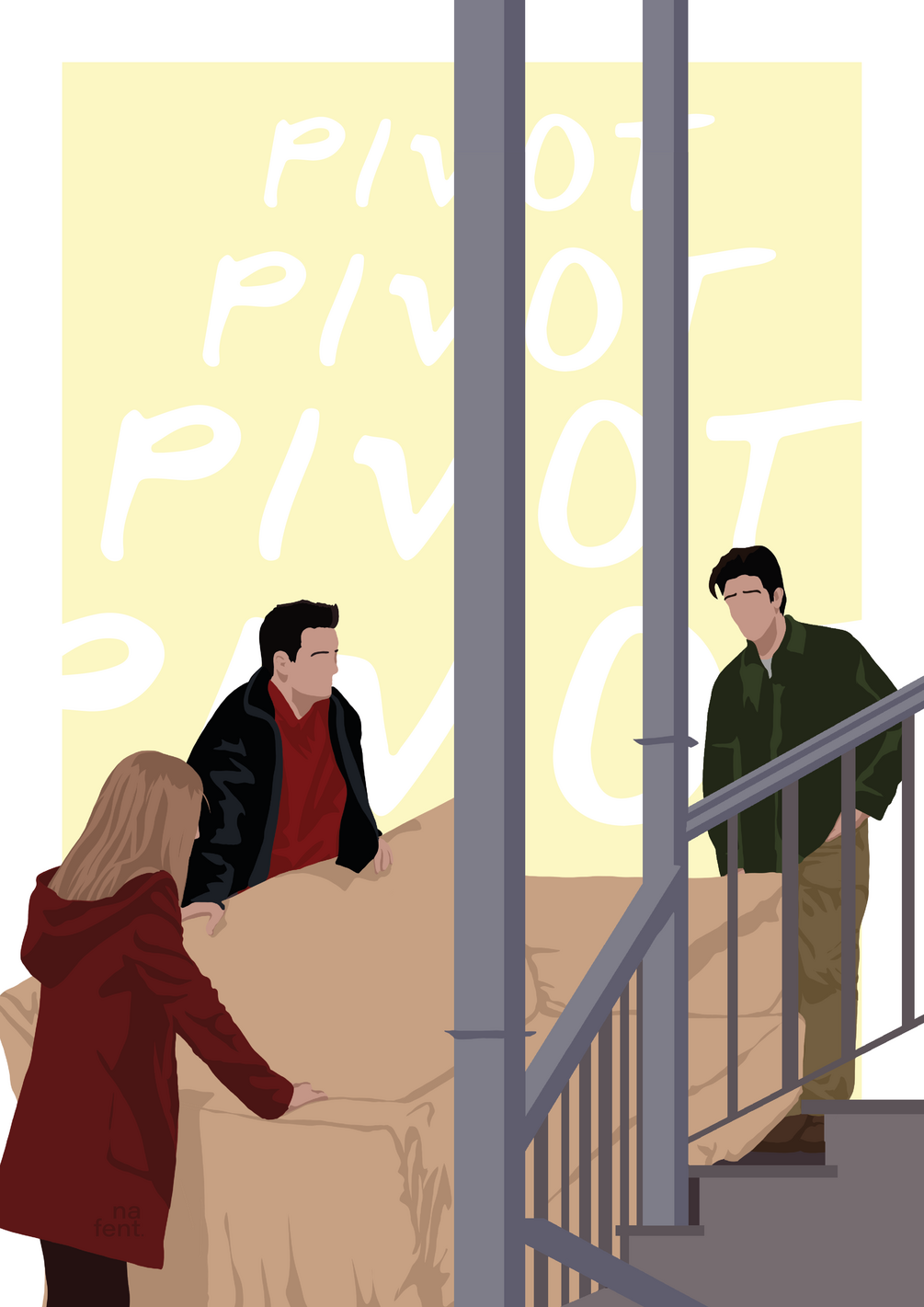 Friends: Ross, Chandler and Rachel