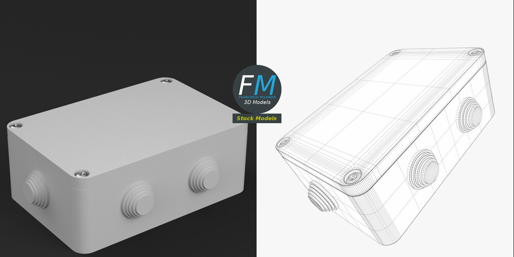 3D MODEL - Rectangular junction box 2