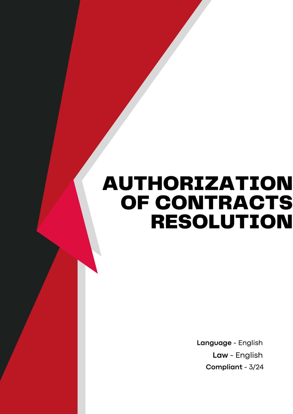 Authorization of Contracts Resolution