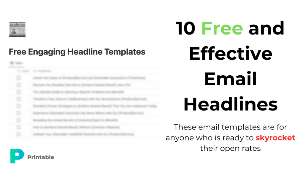 Free Engaging Headline Templates